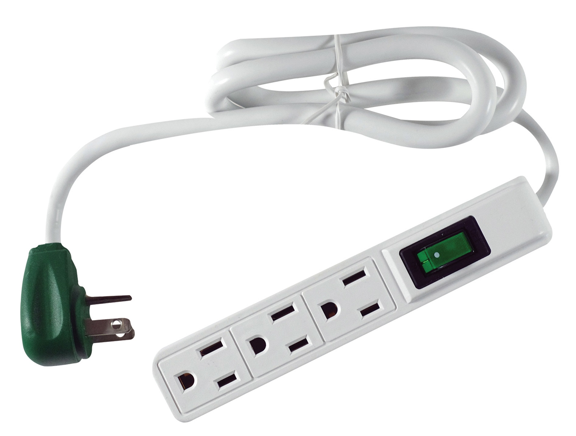 POWER STRIP-3/PLUG-PLASTIC NO SURGE - Lee Distributors