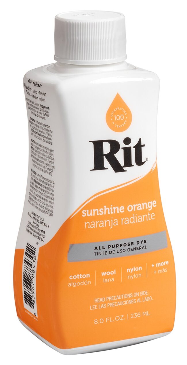 RIT LIQUID DYE – 8oz SUNSHINE ORANGE # 88439 - Lee Distributors