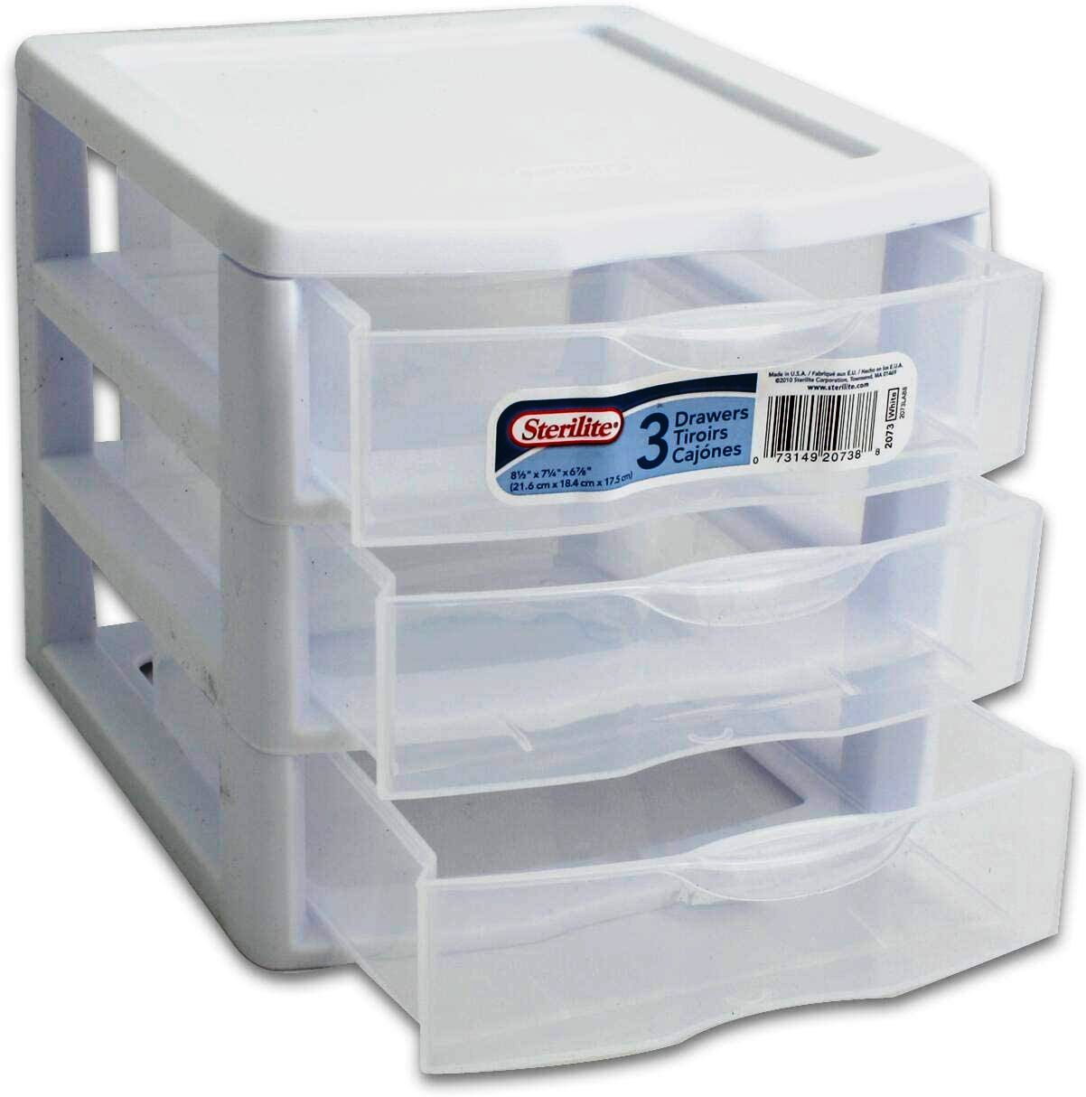 DRAWERS-3 MINI 7-1/4″ WIDE WHITE - Lee Distributors
