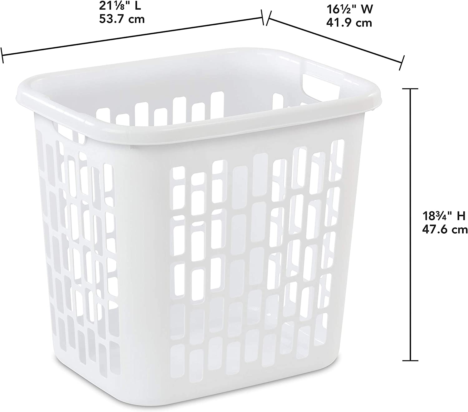 HAMPER-EASY CARRY WHITE OPEN TOP - Lee Distributors