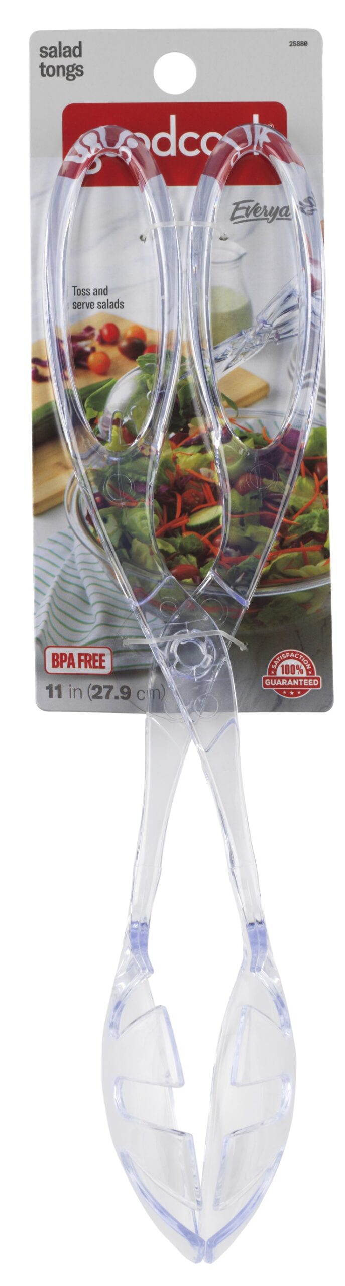 TONGS SALAD 10.75″ CLEAR PLASTIC - Lee Distributors