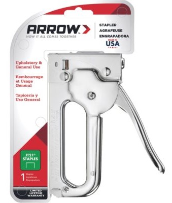 ARROW STAPLE GUN – TACKER JT21 JUNIOR CHROME - Lee Distributors