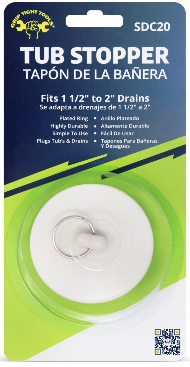 SINK STOPPER-FITS ALL-TUBS 1-1/2″ TO 2′ ( # C0492 ) - Lee Distributors
