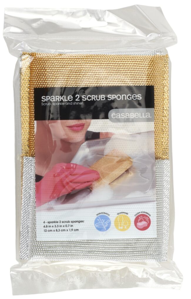 CASA 2pk GOLD/SILVER SPONGES - Lee Distributors