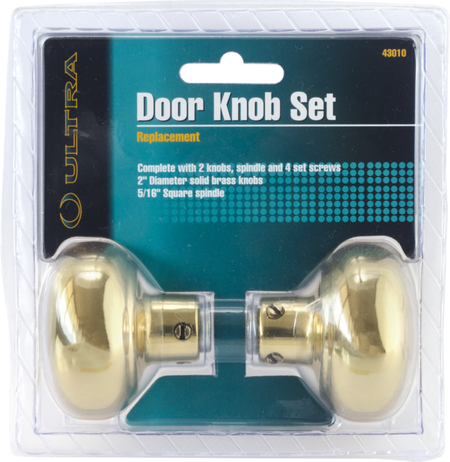 DOOR KNOB-BRASS-SOLID-ROUND SHAPE - Lee Distributors