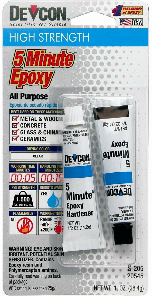 DEVCON-EPOXY-5 MINUTE-2 TUBES 1oz - Lee Distributors