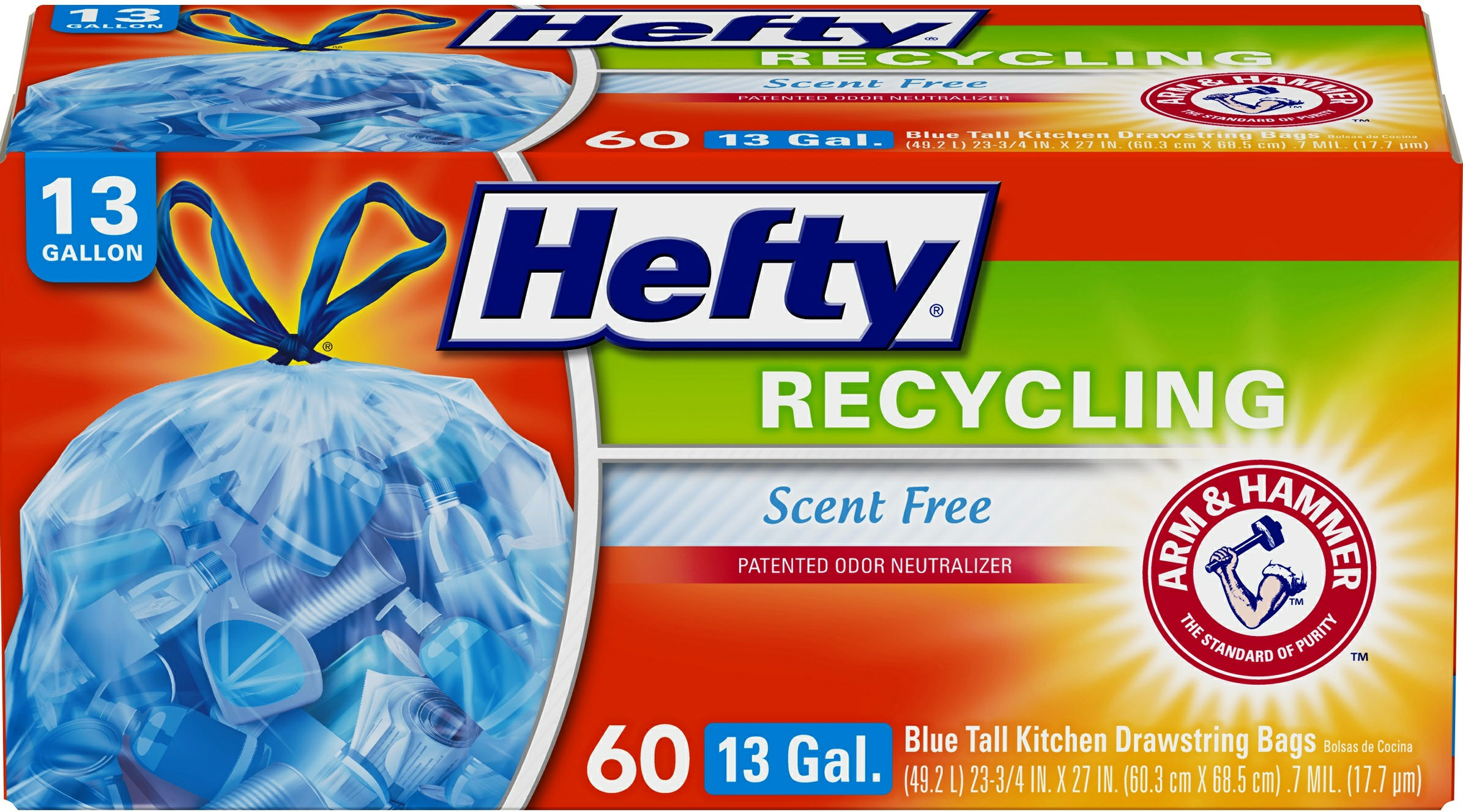 HEFTY BAG-13gal BLUE- 60ct KITCHEN – D/S - Lee Distributors