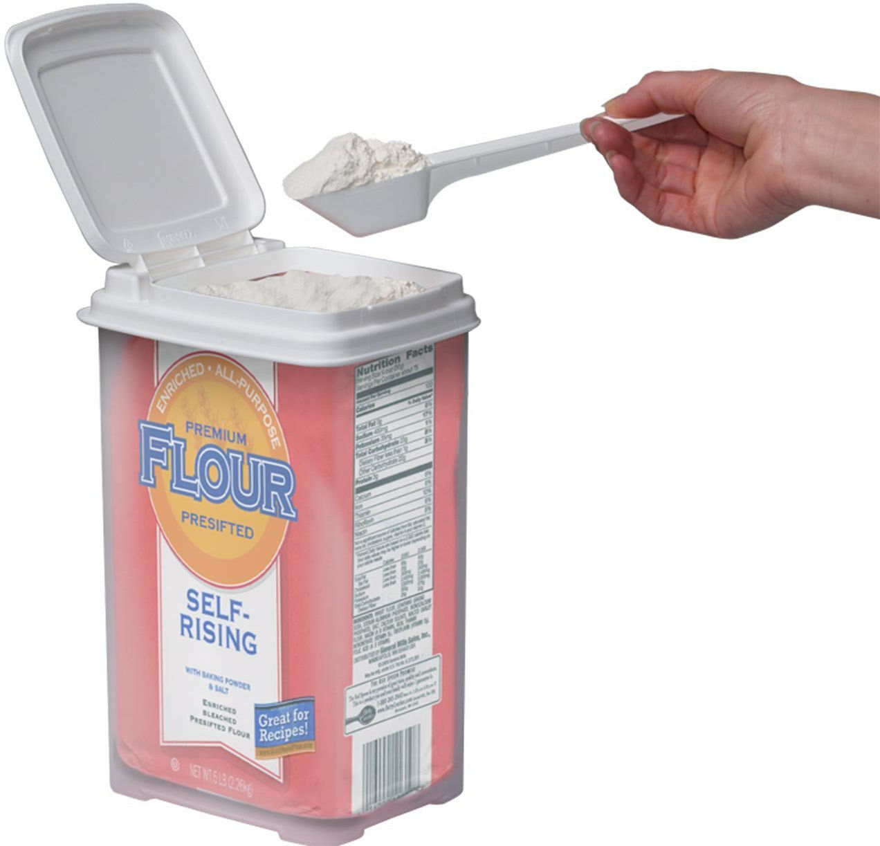 BUDDEEZ-FLOUR DISPw/SCOOP 4qt-00070 - Lee Distributors