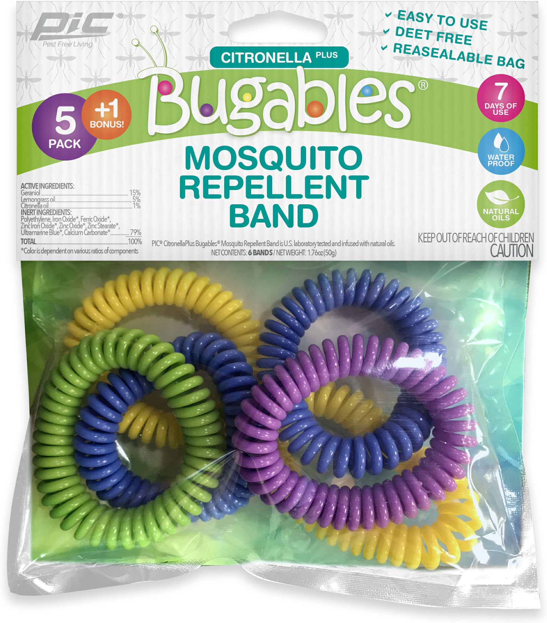 BUGABLES MOSQUITO WRISTBAND 6pk - Lee Distributors