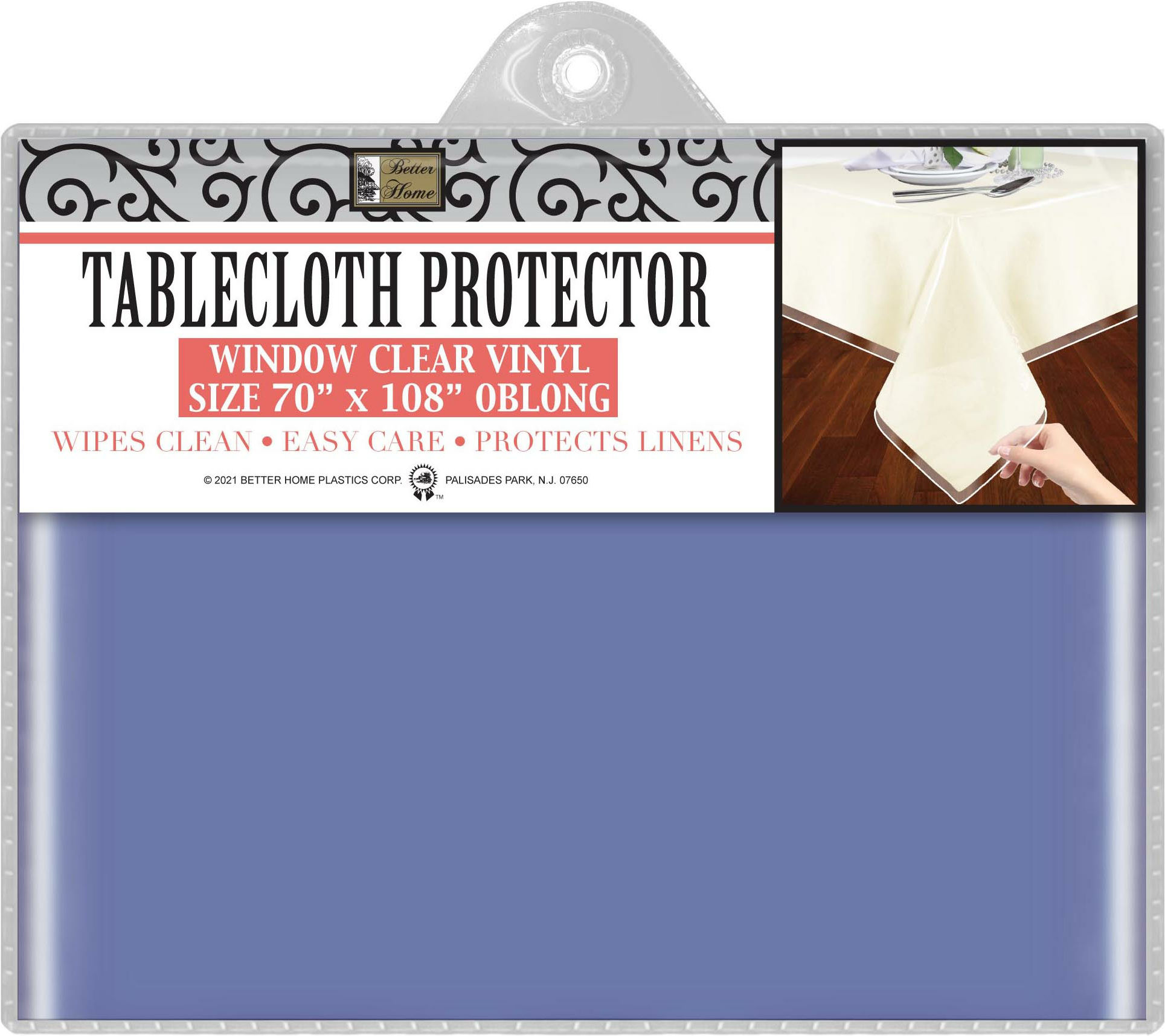 TABLECLOTH,CLEAR VINYL- 70 x 108 - Lee Distributors