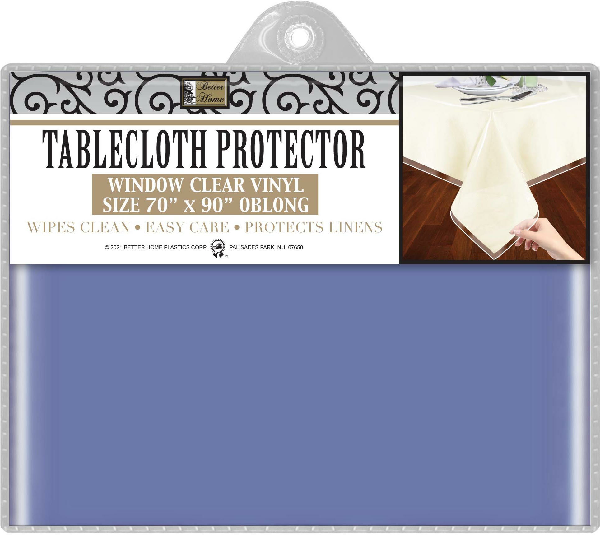 TABLECLOTH,CLEAR VINYL- 70 x 90 - Lee Distributors