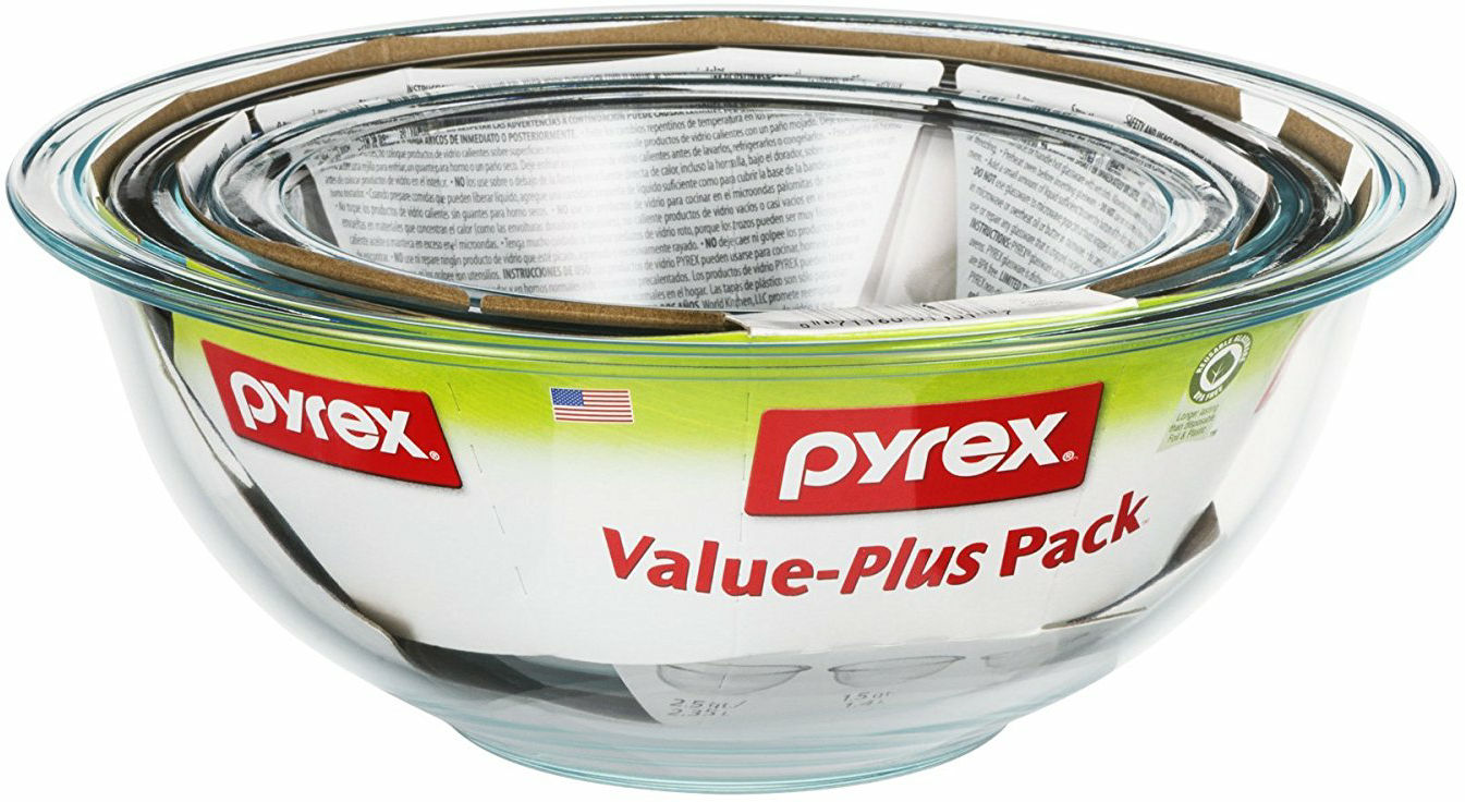 PYREX-MIX.BOWL SET-1+1.5+2.5qt OPEN - Lee Distributors