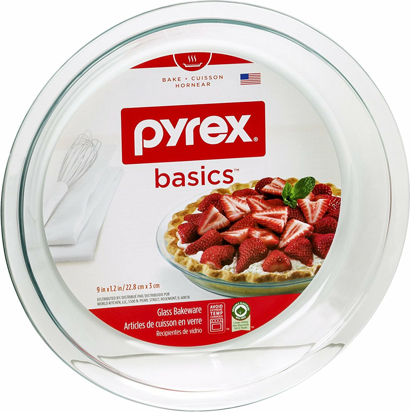 PYREX-PIE PLATE-9×1.5 - Lee Distributors