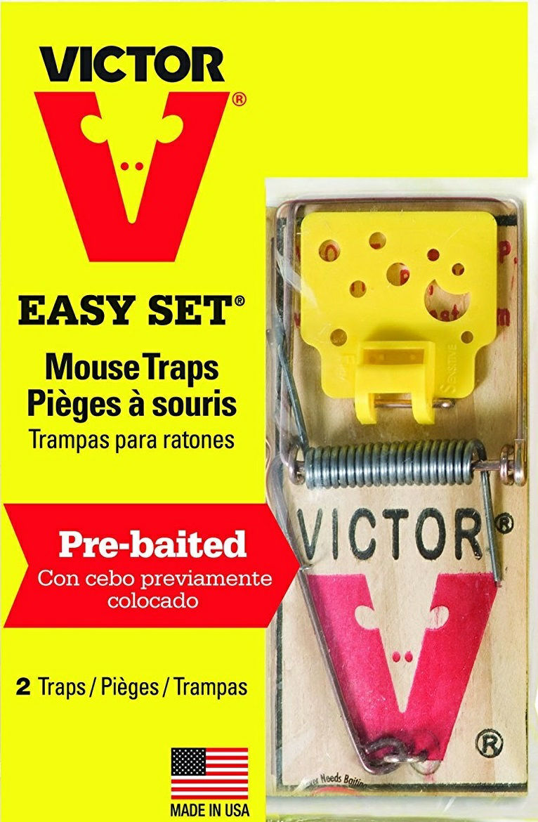 VICTOR MOUSE TRAP-WOOD- 2 pk BAITED – EASY SET - Lee Distributors