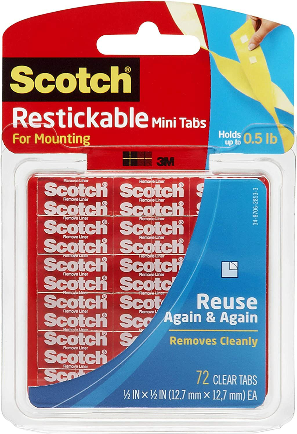 RESTICKABLE MINI TABS 72ct - Lee Distributors