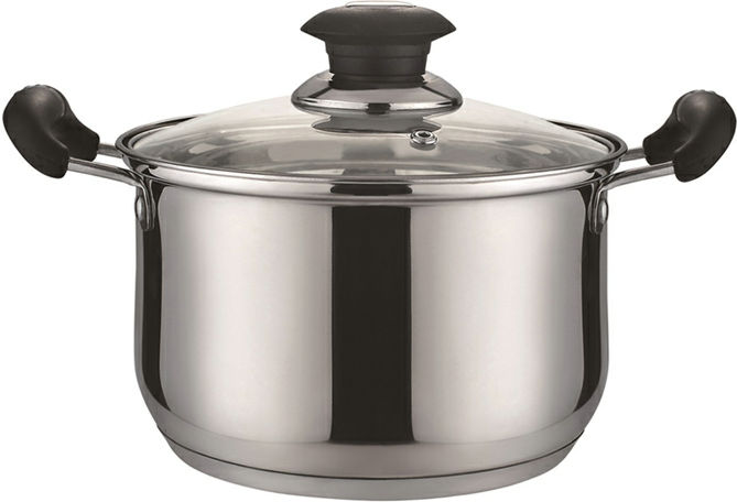 SAUCE POT-SS w-GLASS LID – 2 QT - Lee Distributors