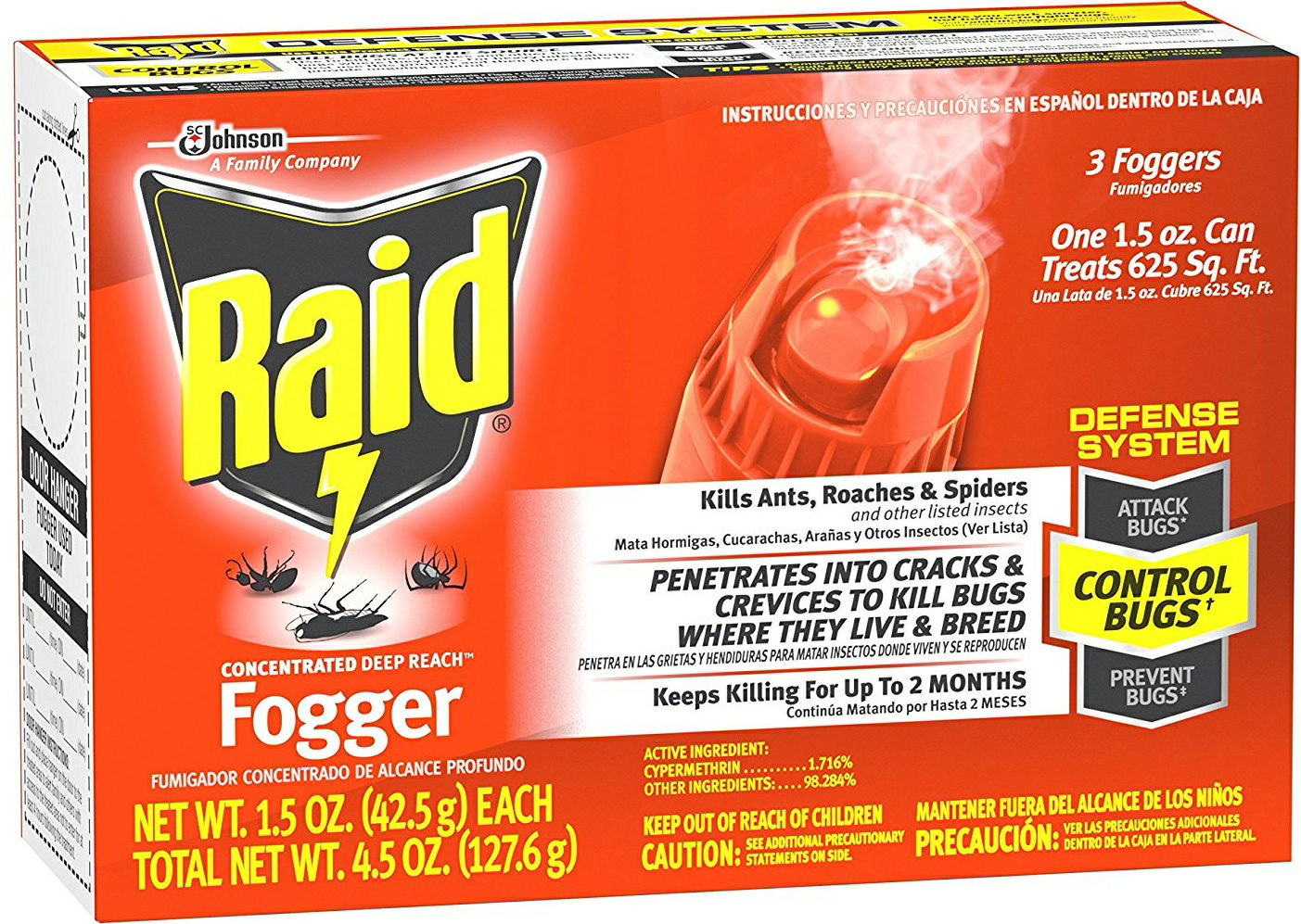 RAID FOGGER 3 PAK 1.5oz CONC #94797 - Lee Distributors