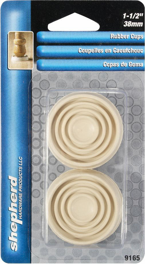 LEG CUP-RUBBER-ROUND-OFF WHITE 1-1/2″ - Lee Distributors