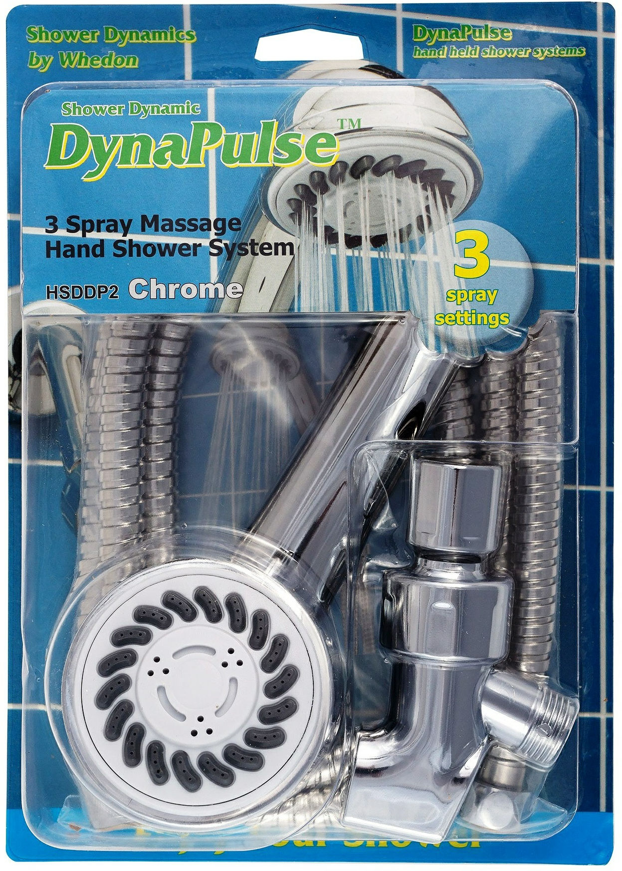 SHOWER HEAD/MASSG-DYNA PULSE- CHROME-3 SETTINGS - Lee Distributors