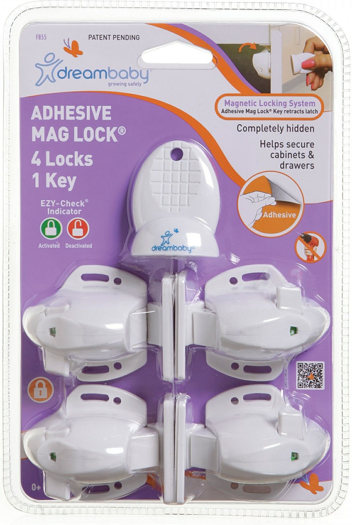 DB-ADHESIVE MAG LOCK-4 LOCKS-1 KEY - Lee Distributors
