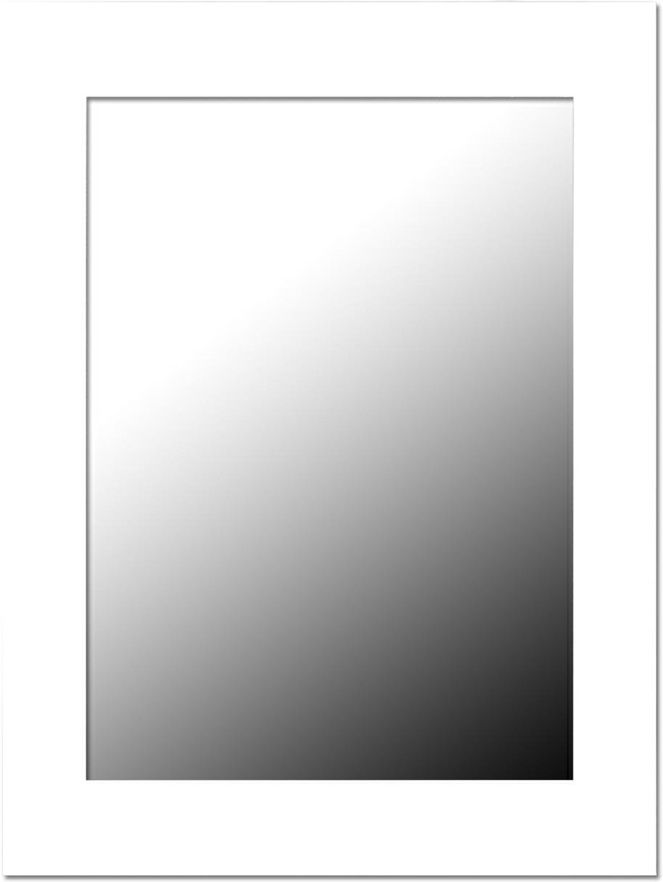 MIRROR-WALL 14X18 WOOD – WHITE - Lee Distributors