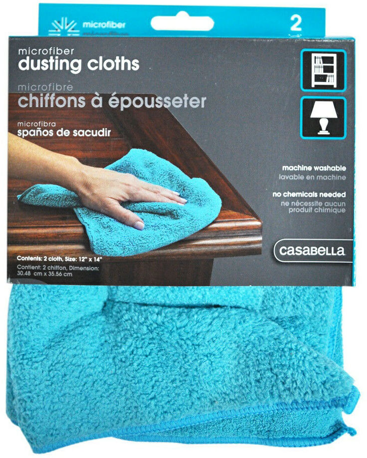 MICROFIBER DUSTING CLOTH PK/2 BLUE - Lee Distributors