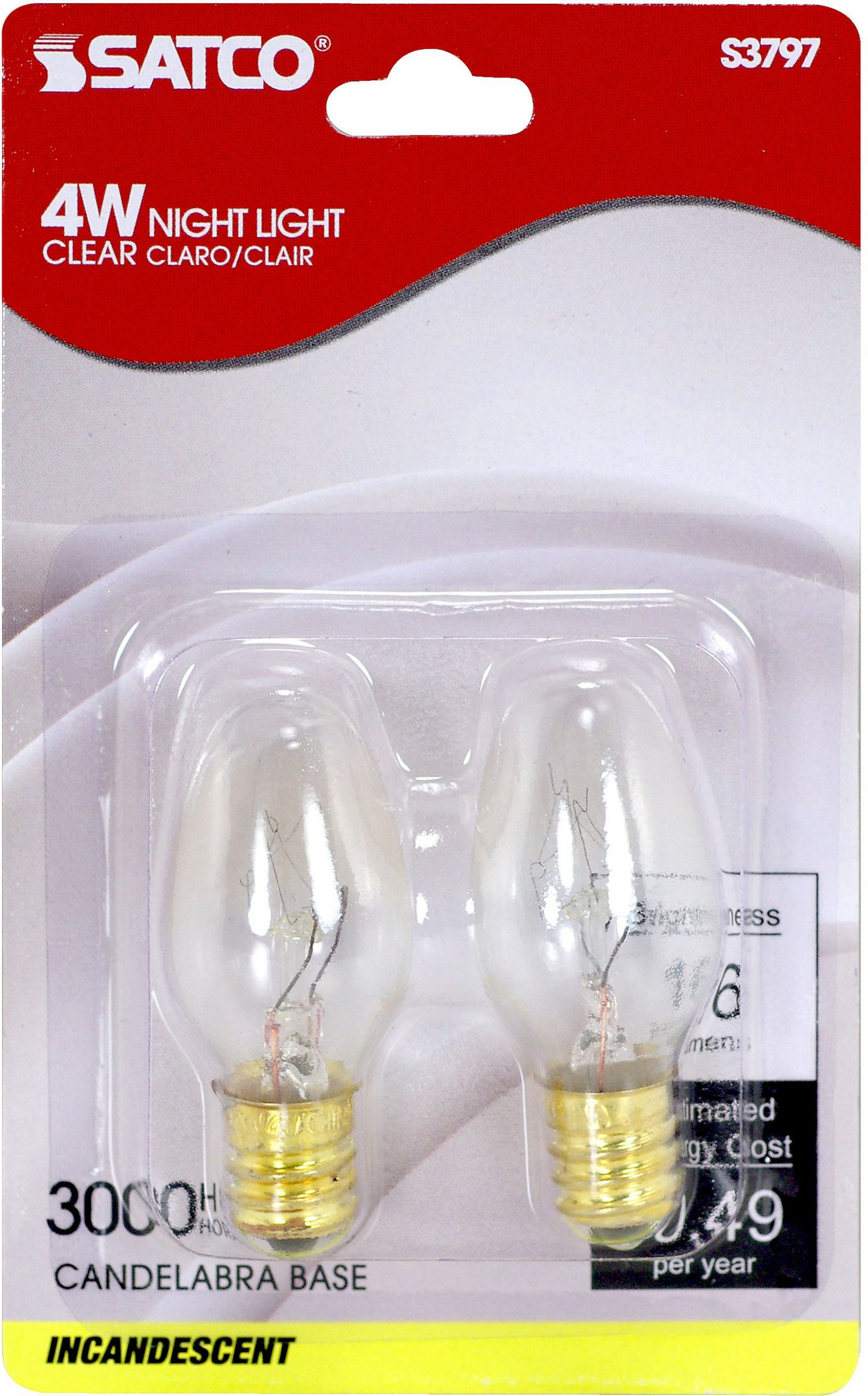 NIGHT LIGHT BULB 4C7 CLEAR-CD2 - Lee Distributors