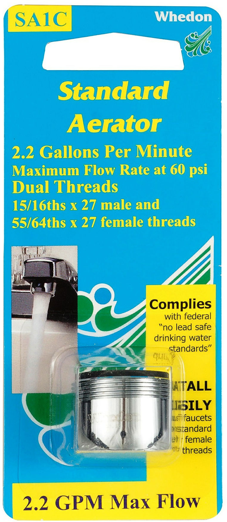 AERATOR DUAL THREAD STANDARD- SIZE 2.2 GALLON PER MINUTE - Lee Distributors