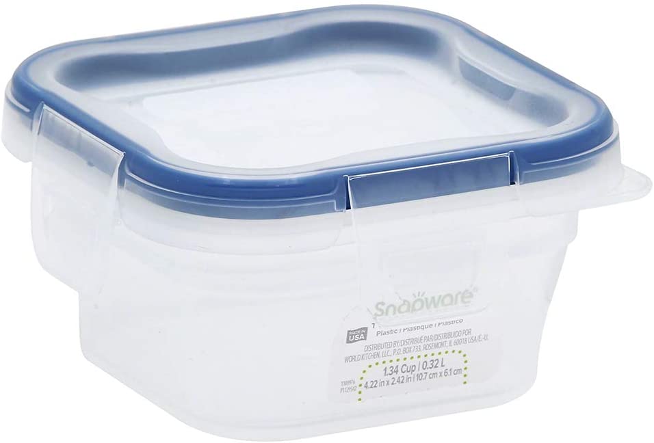 SNAPWARE-SQUARE FOOD STORAGE- 1.3 CUPS – PACK OF 2 – BLUE - Lee ...