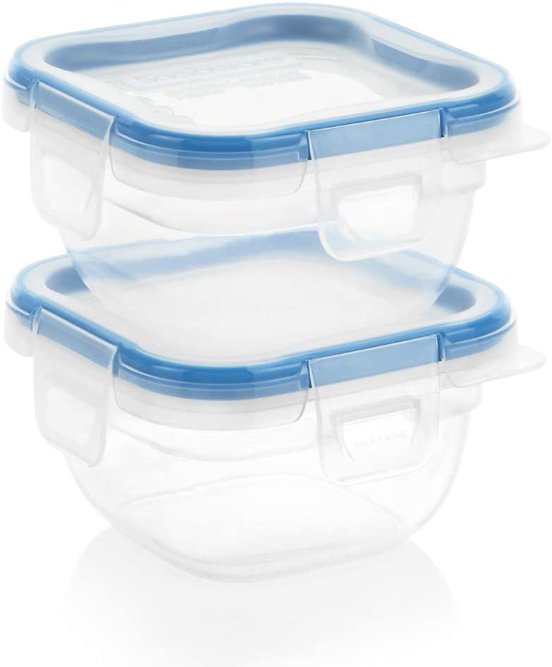 SNAPWARE-SQUARE FOOD STORAGE- 1.3 CUPS – PACK OF 2 – BLUE - Lee ...