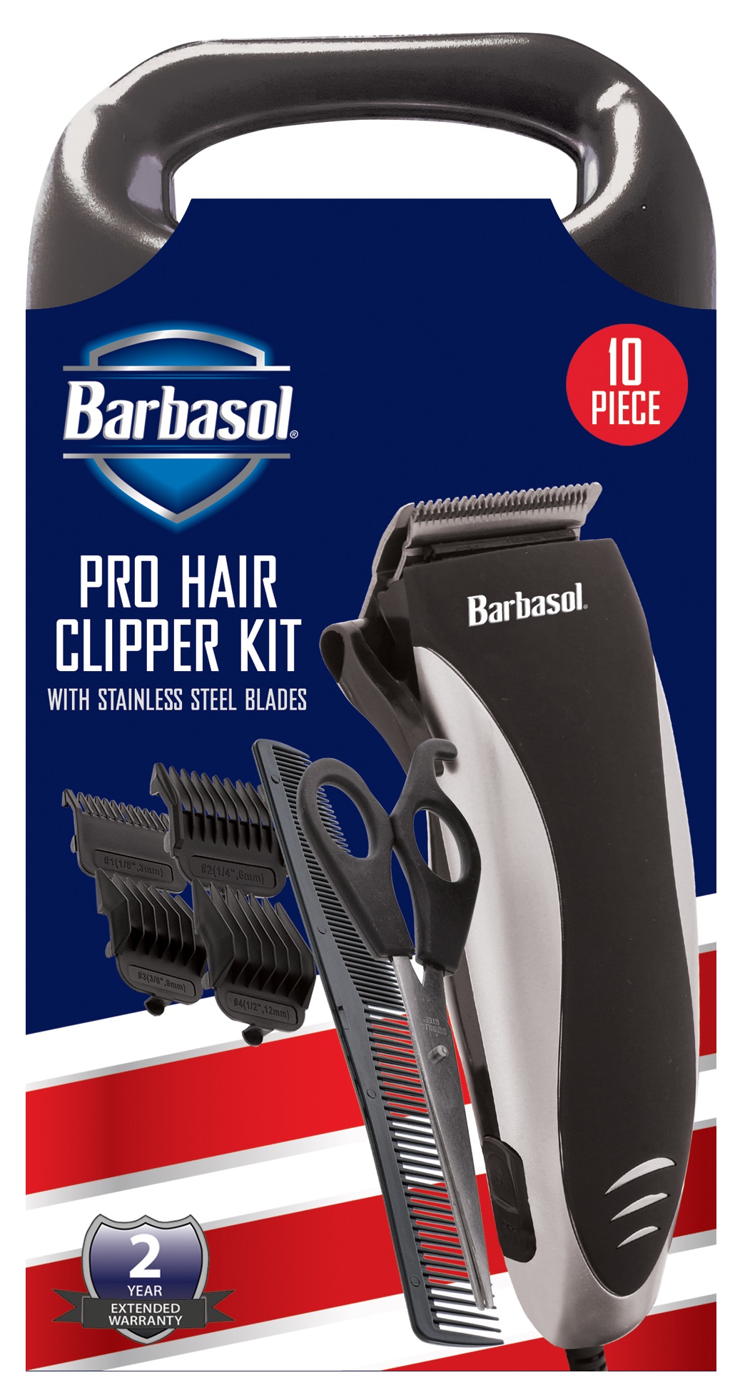 BARBASOL 10pc PRO CLIPPER SET W/ HARD SHELL CASE - Lee Distributors
