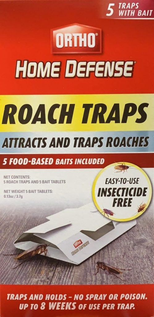 ORTHO DEFENSE ROACH TRAPS 5pk – W/ FOOD BASED TABLETS - Lee Distributors