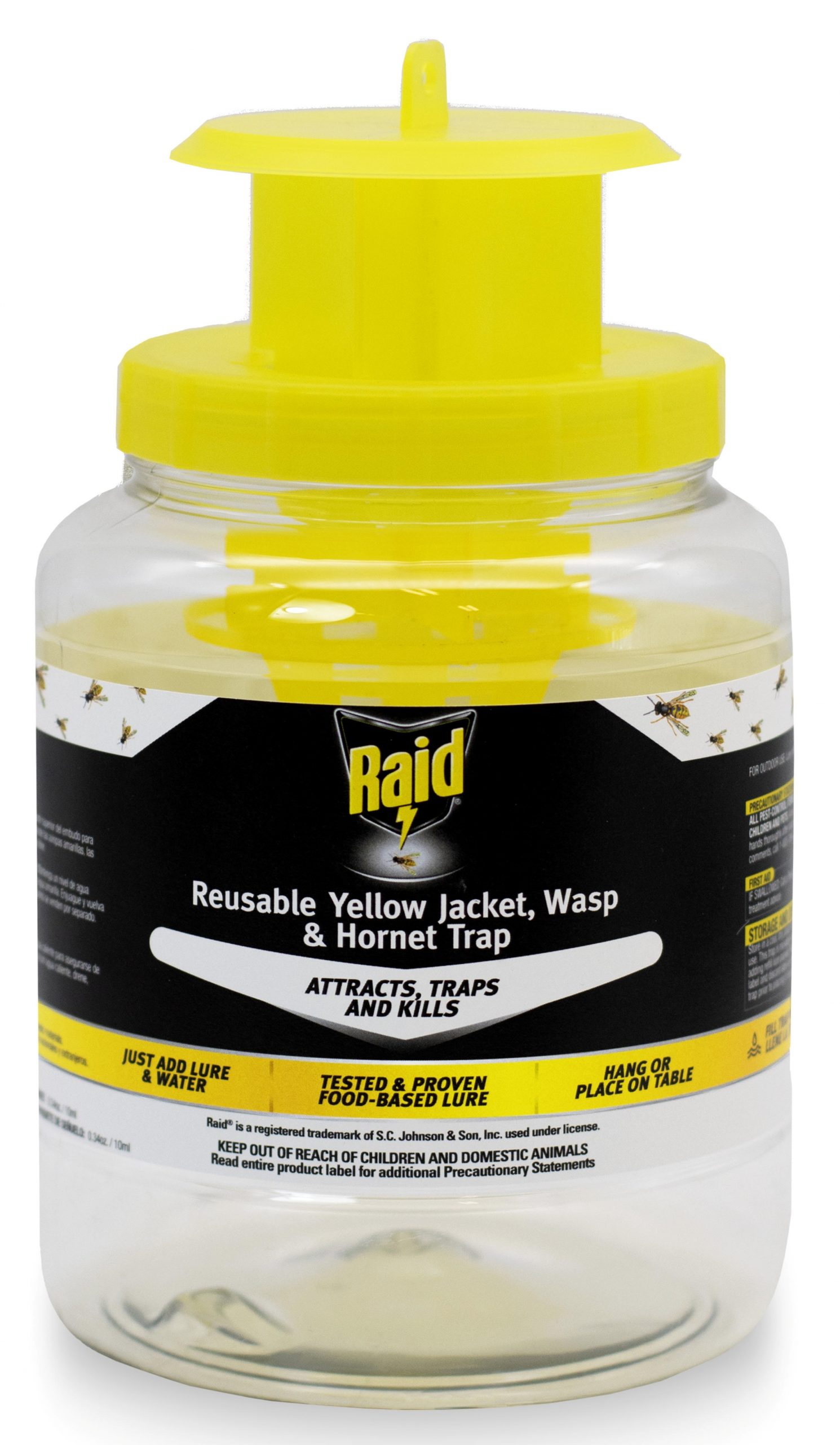 RAID YELLOW JACKET / WASP & HORNET REUSABLE TRAP JAR - Lee Distributors