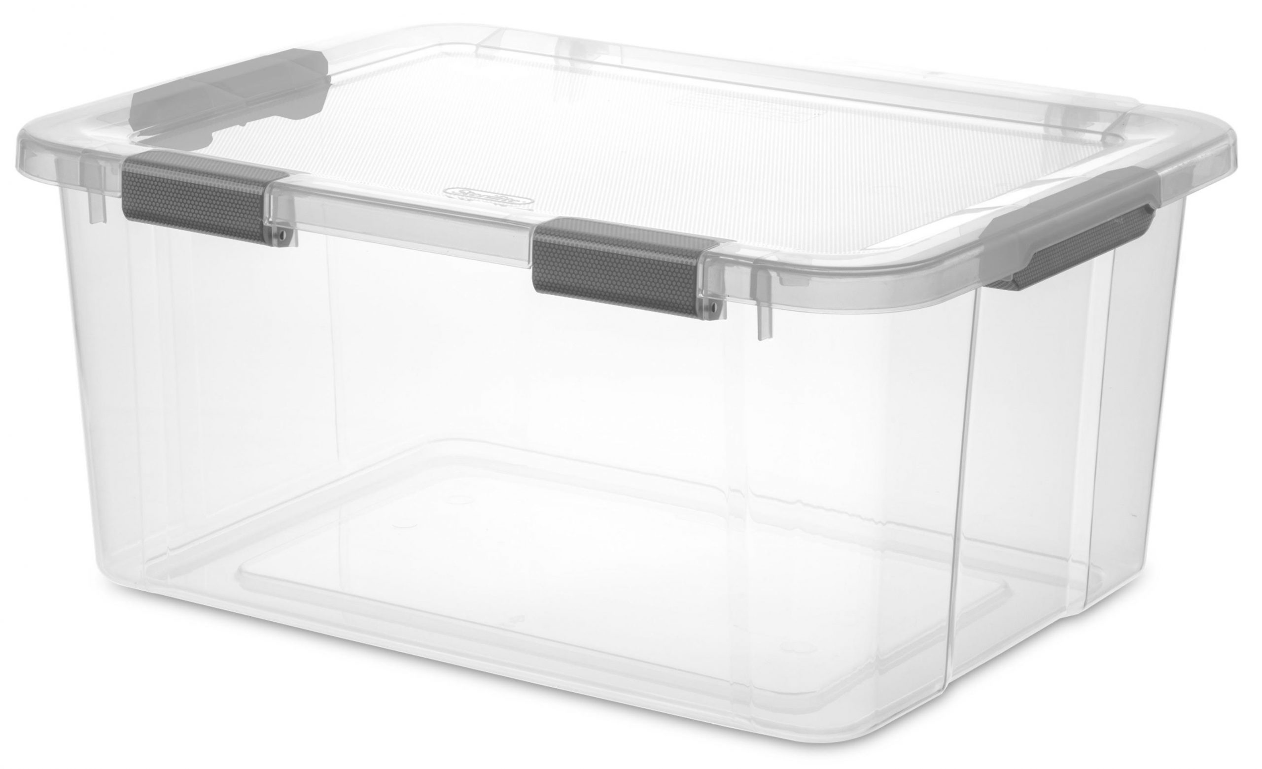 STORAGE BOX w- HINGED LIDS – 60 QT – w/GRAY LATCHES - Lee Distributors
