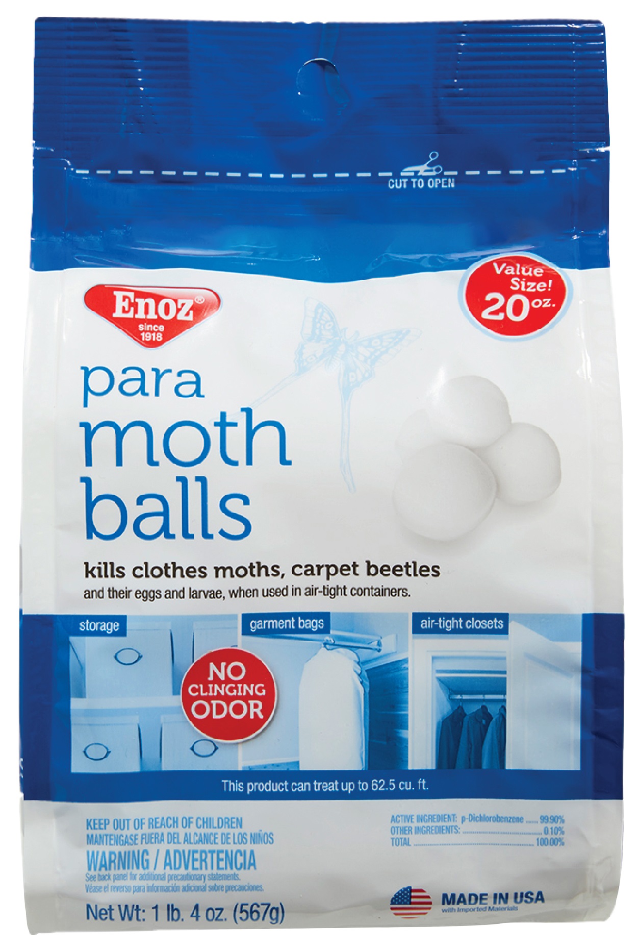 PARA MOTH BALLS-20oz Bag RESEALABLE - Lee Distributors