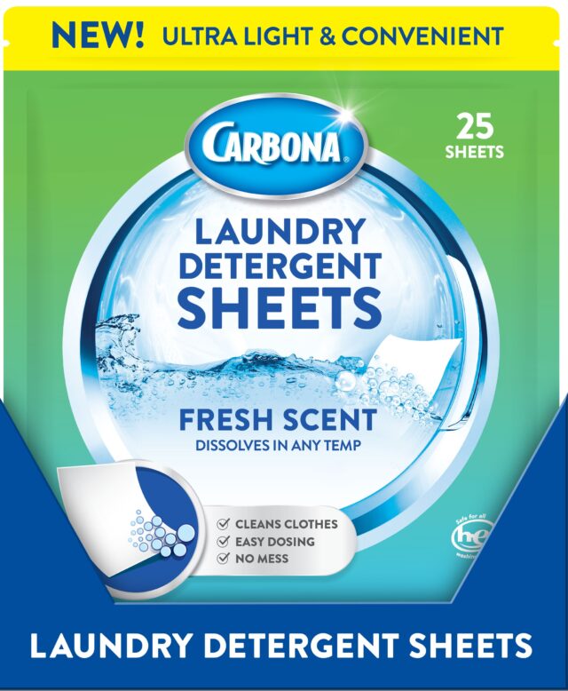 CARBONA LAUNDRY DETERGENT SHEETS 25ct – FRESH SCENT - Lee Distributors