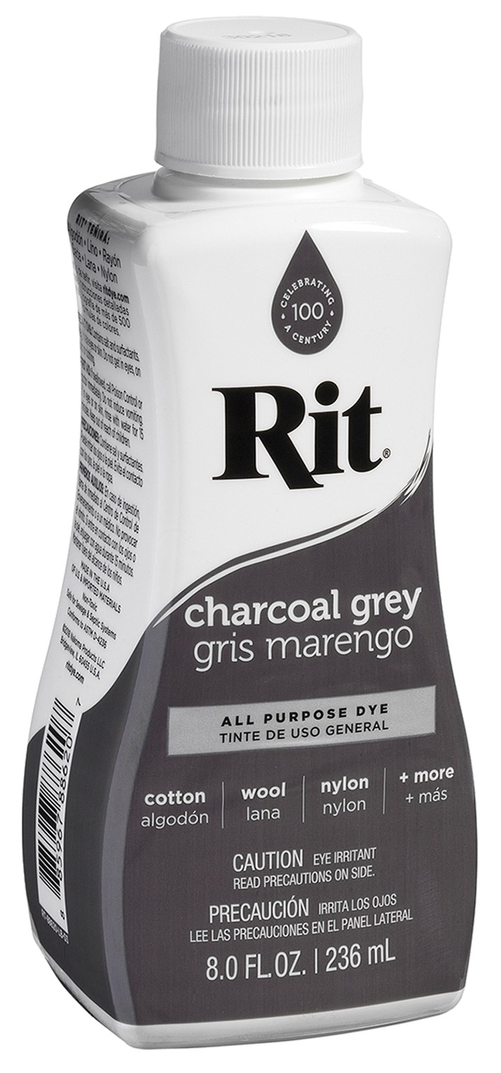 RIT LIQUID DYE – 8oz CHARCOAL GREY ( # 88620 ) - Lee Distributors