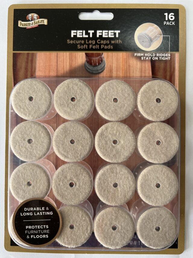 PARKER & BAILEY FELT FEET CAP 16pk-SECURE LEG CAP W/FELT PAD - Lee ...