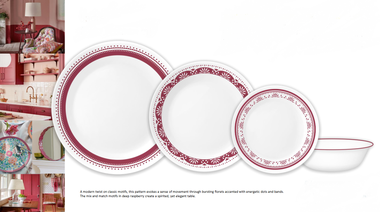CORELLE MUGLESS 16 pc SET- CLASSIC SADIE - Lee Distributors