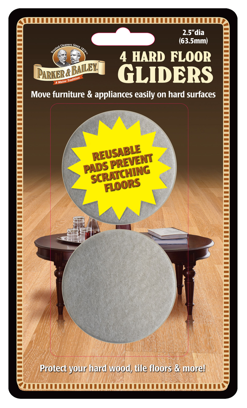 PARKER & BAILEY HARD FLOOR GLIDERS- 2.5″ 4pk - Lee Distributors